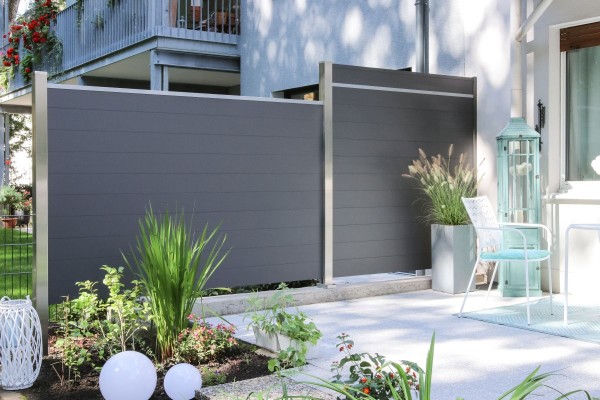 SYSTEM Zaun-Set ALU Plus Anthrazit | Gartenzaun24