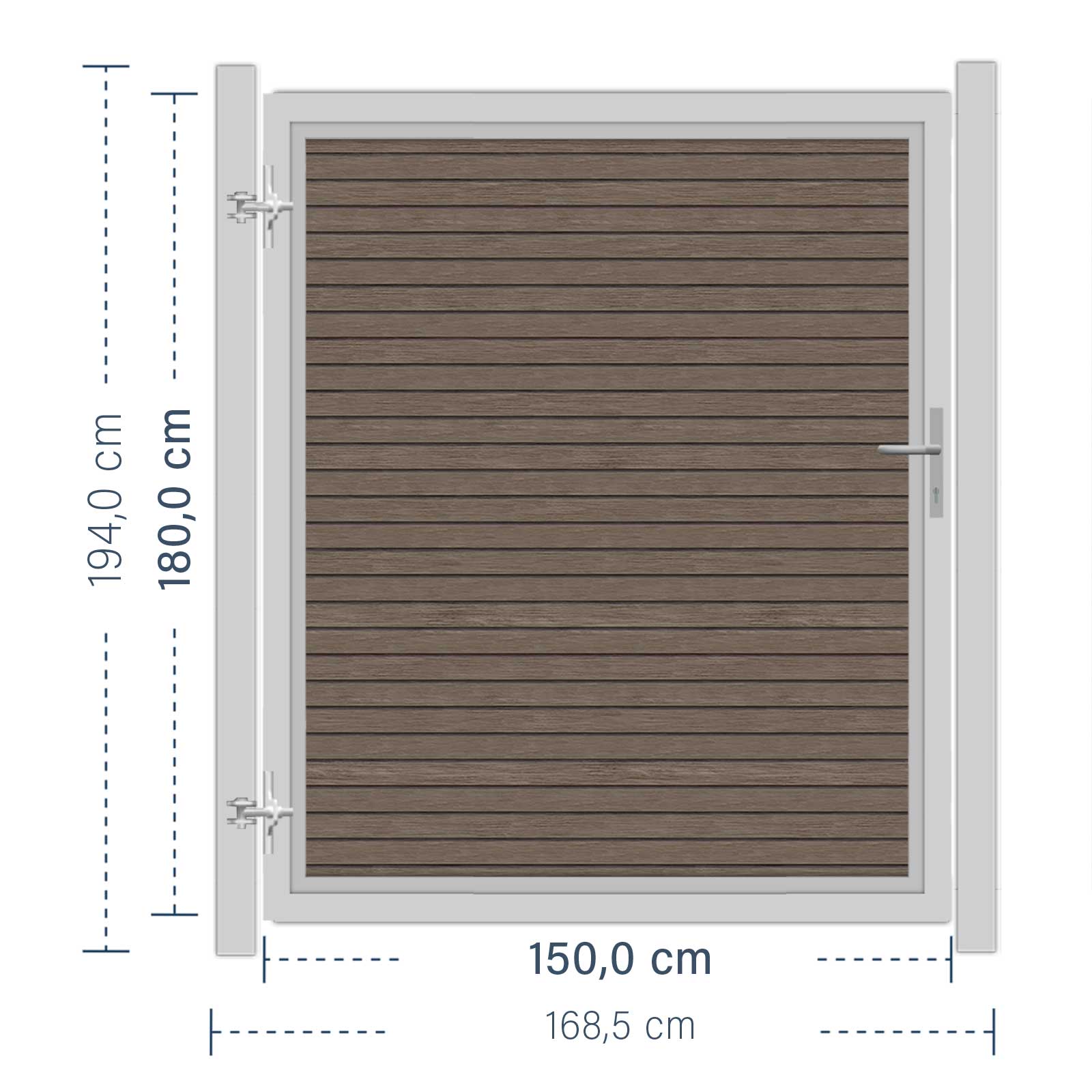 SYSTEM RHOMBUS Tor-Set in Vintage Oak Breite 1500mm Höhe 1800mm ...