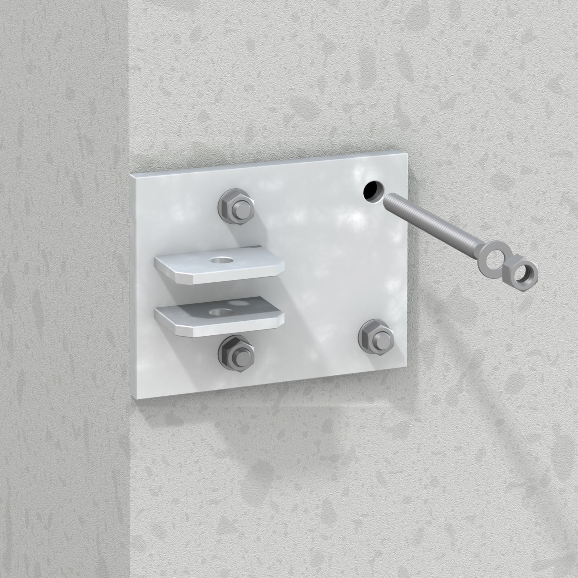 Montageplatten für Tor an Mauer | Einzeltore | SYSTEM RHOMBUS ...