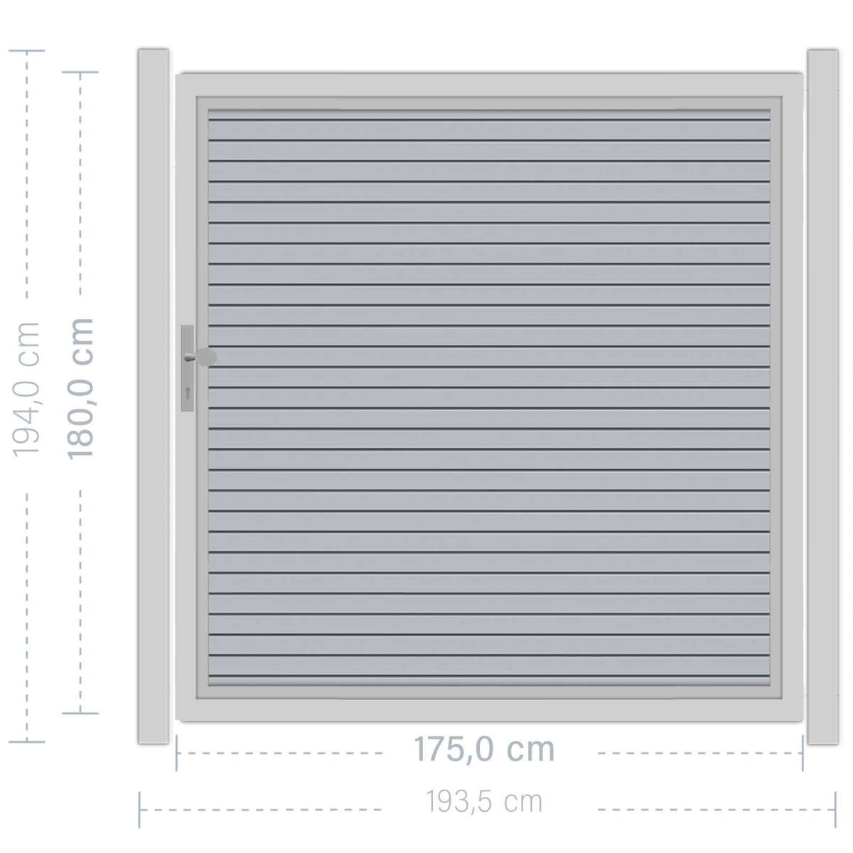 SYSTEM RHOMBUS Tor-Set in Silber Breite 1750mm Höhe 1800mm | Einzeltore ...