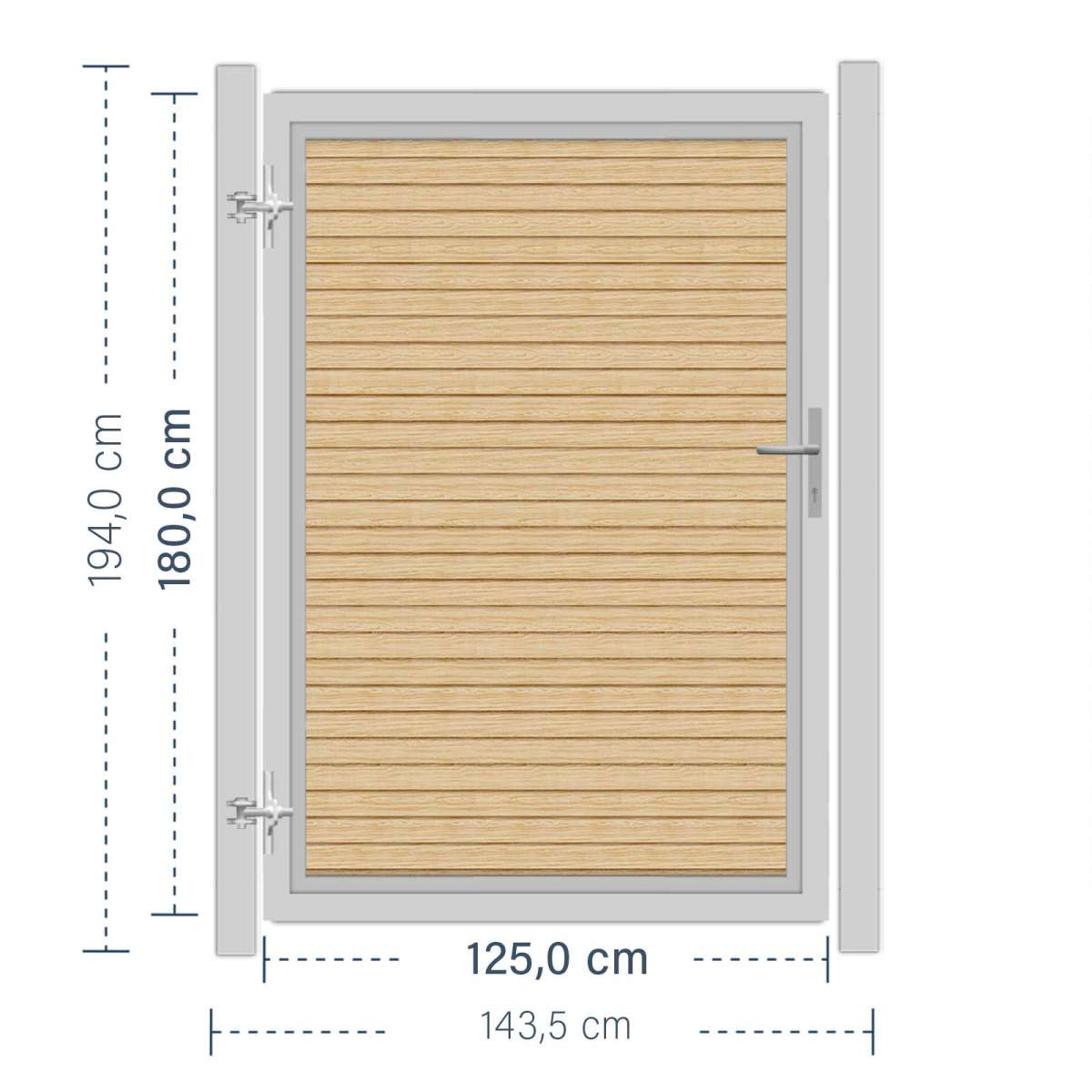 SYSTEM RHOMBUS Tor-Set in Lärche Breite 1250mm Höhe 1800mm | Gartentore ...